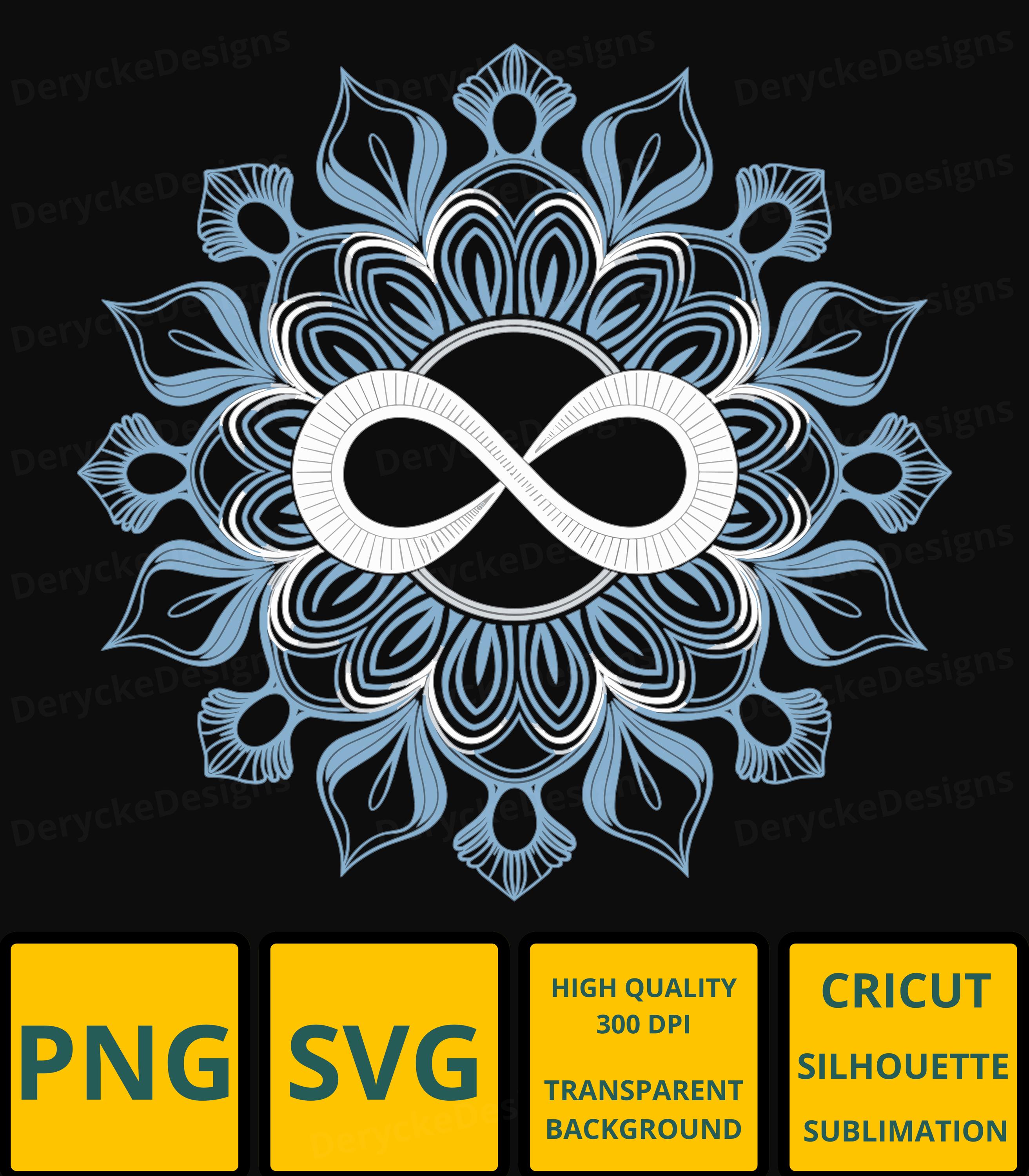 Infinity Symbol Mandala SVG for Cricut, Mindfulness Spiritual Boho ...