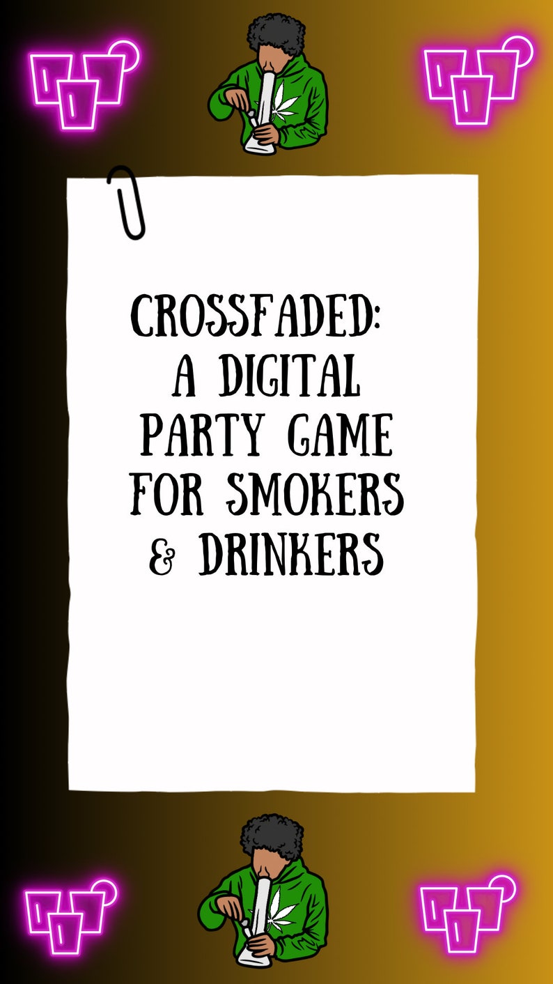 Crossfaded: Digital Party Game for Drinkers & Smokers - Etsy