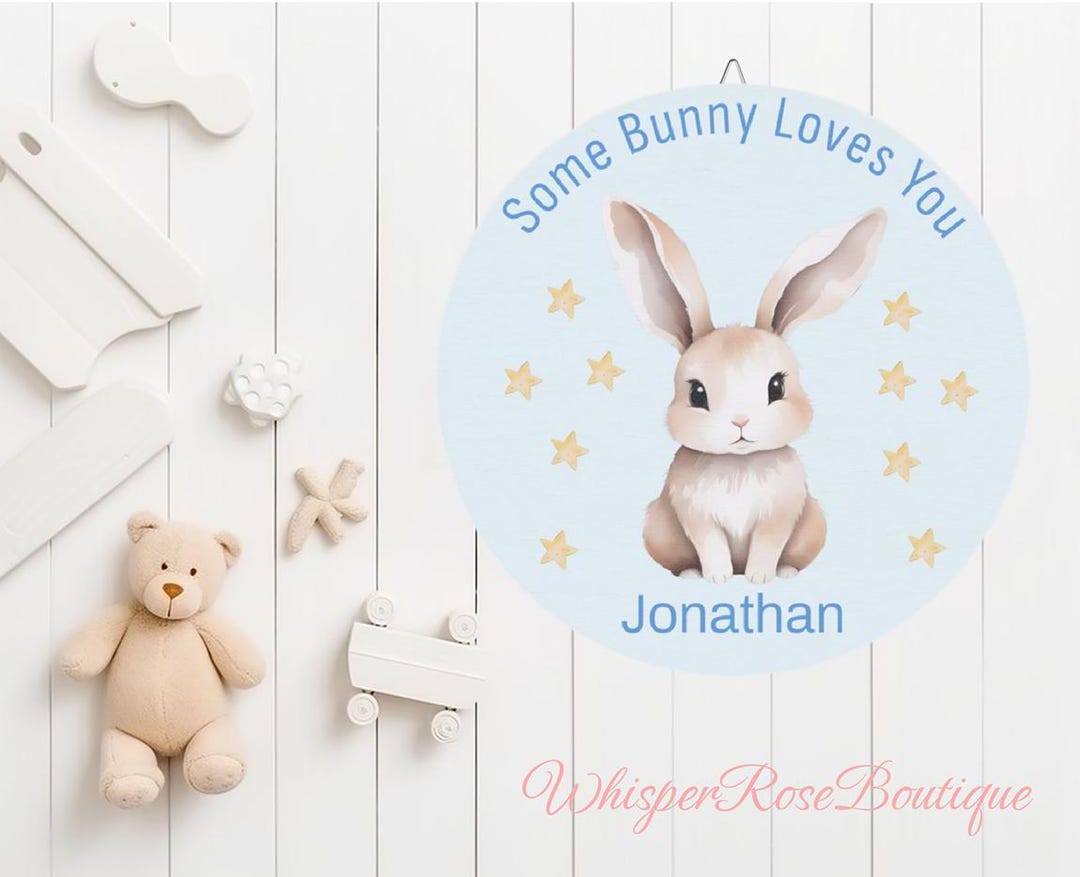 Personalized Light Blue Name Sign for Nursery, Playroom, or Bedroom ...