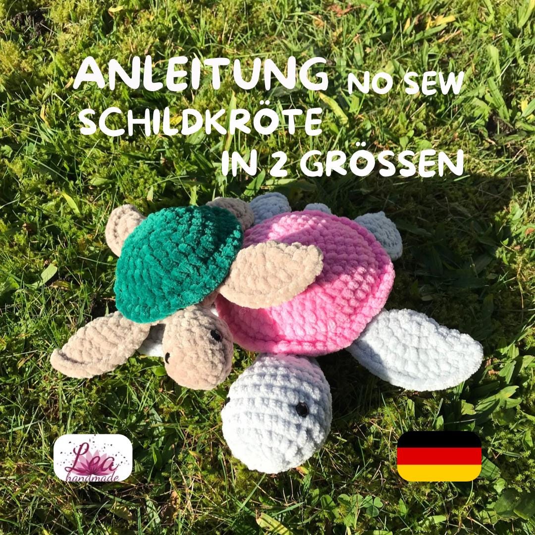 NO SEW Turtle 2 Sizes Instructions German Turtle Pattern - Etsy