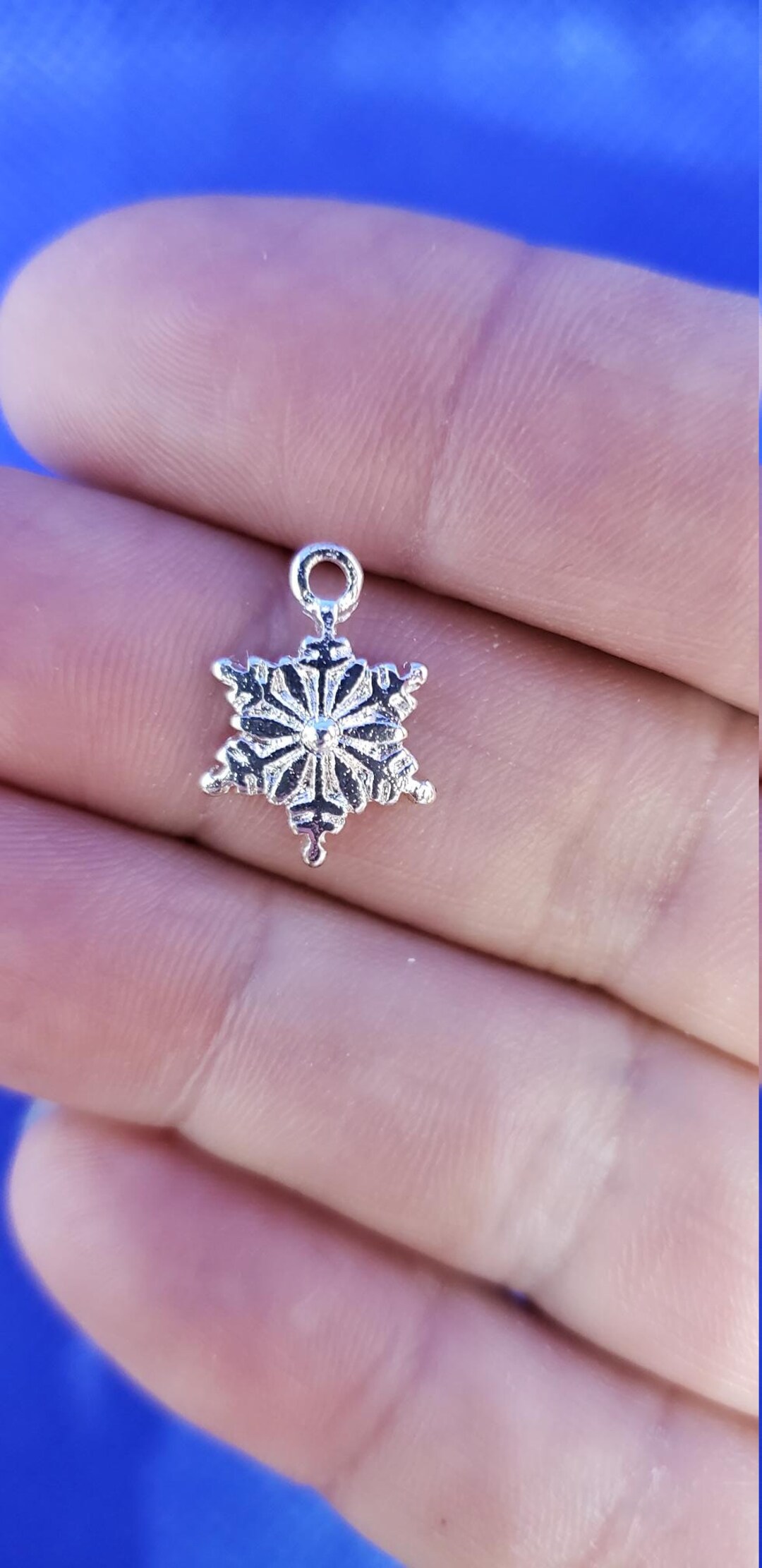Snowflake Charms Findings Silver Tone 6pc Mini - Etsy