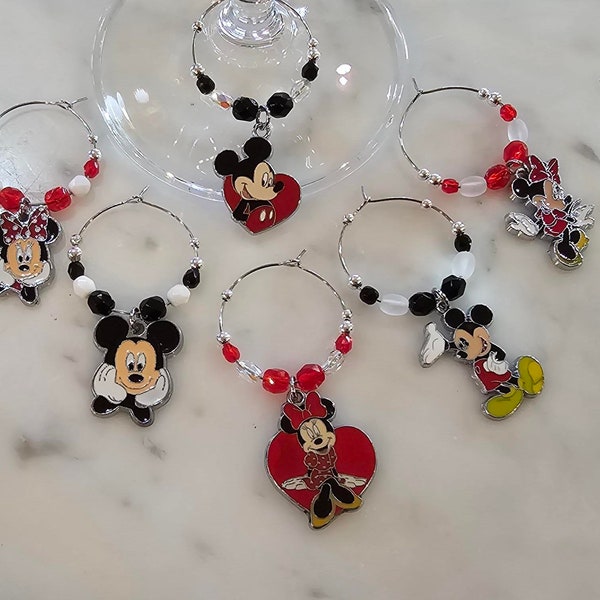 Mickey or Minnie Mouse Charms - Etsy