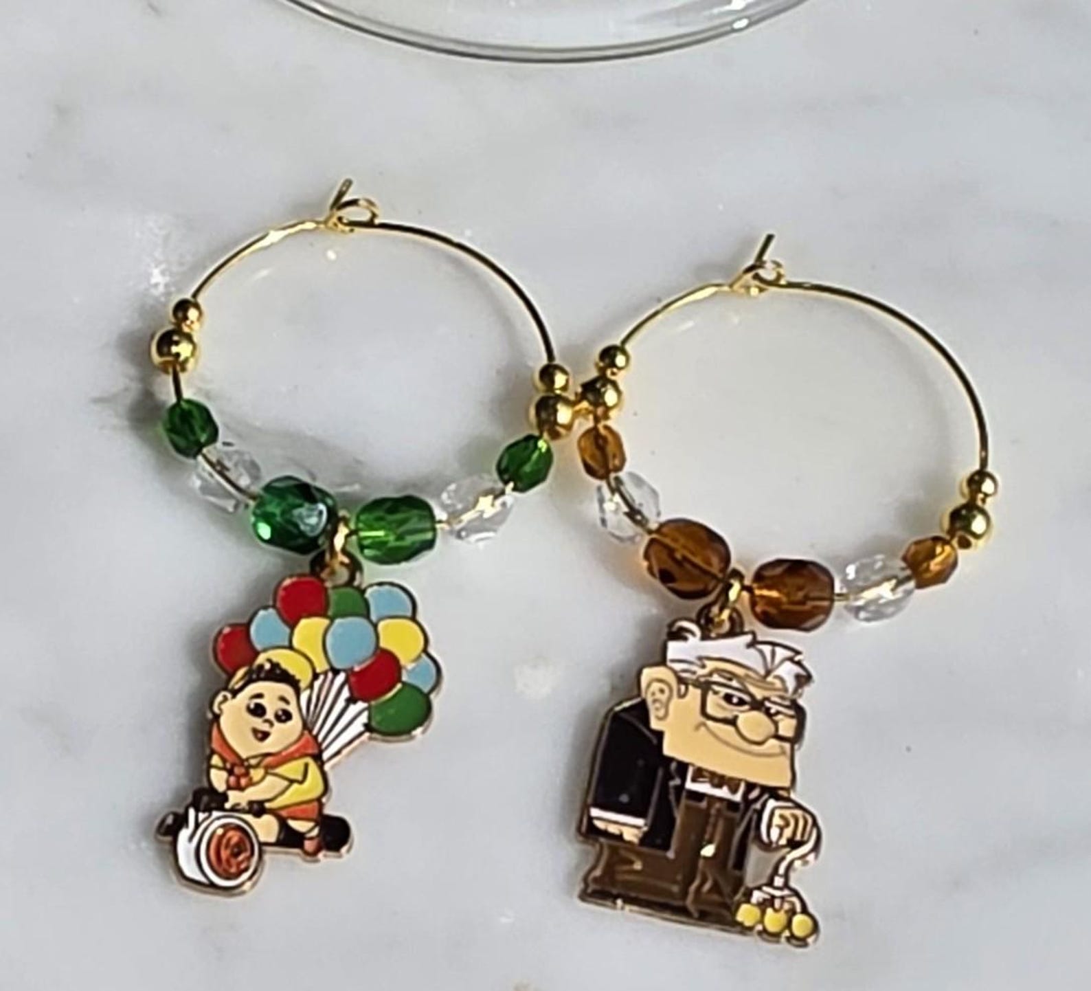 Disney UP Inspired Themed Wine Charms W/pouch - Etsy