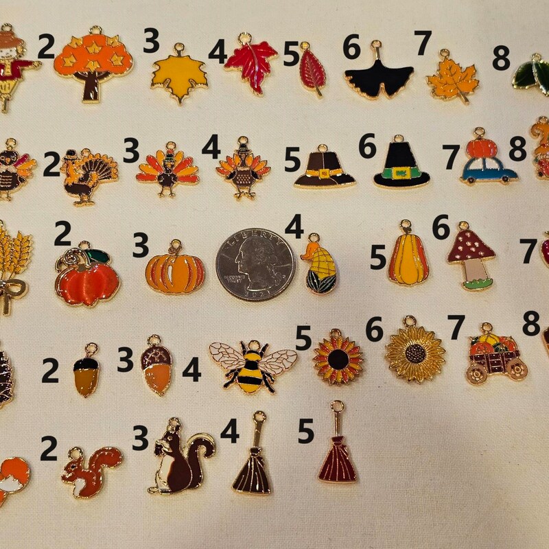 Thanksgiving Charms - Etsy