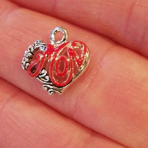 Mom Heart Silver Tone Script Writing Charms Findings 6pc - Etsy