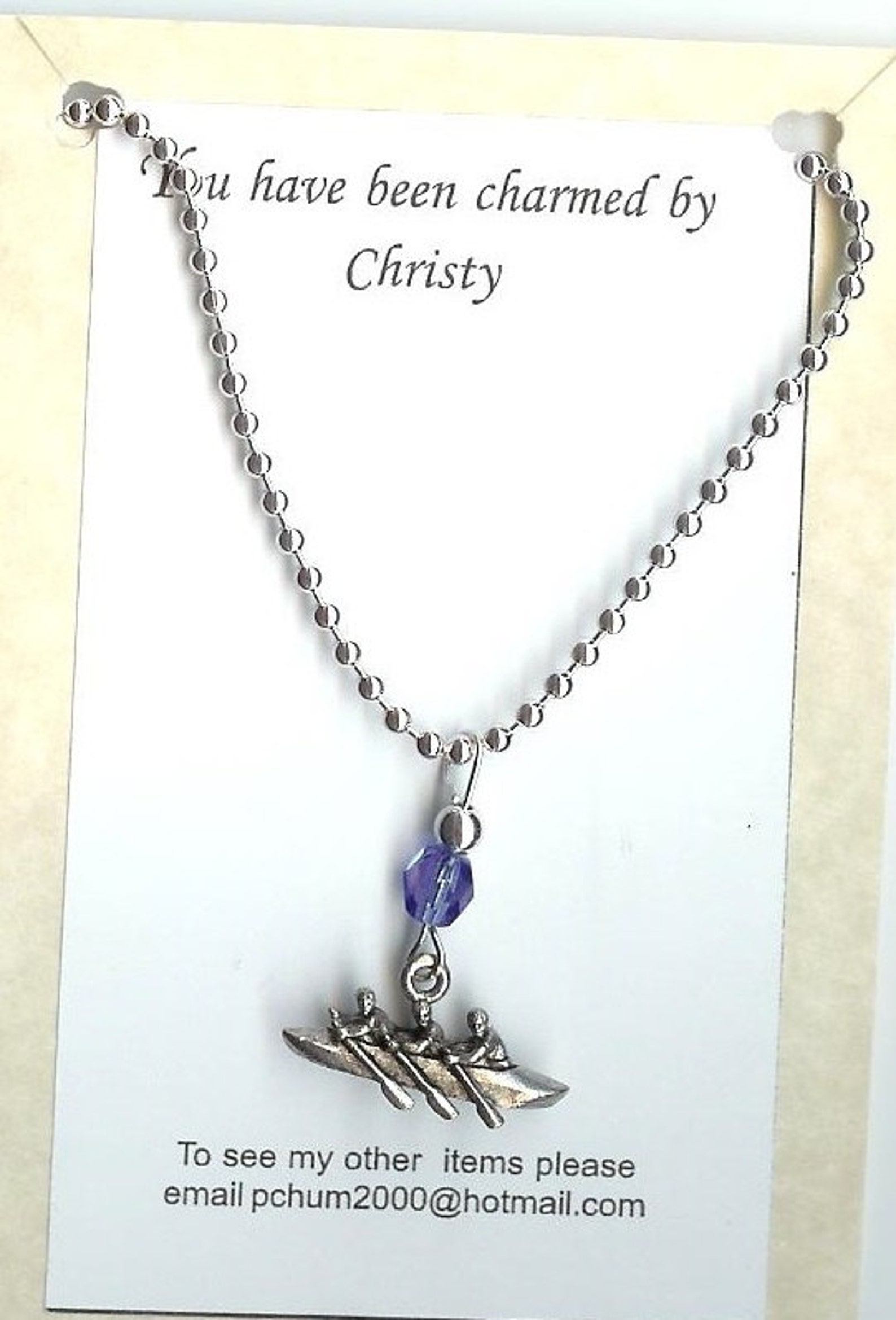 Rowing Crew Necklace Pick Your Team Colors - Etsy
