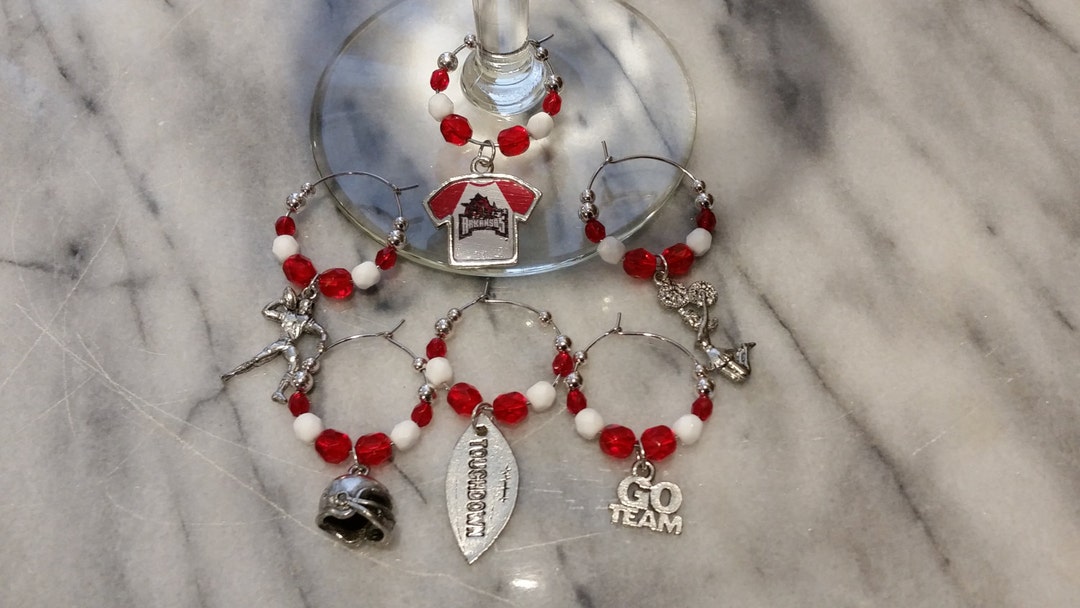 Arkansas Razorbacks Wine Charms W Pouch - Etsy