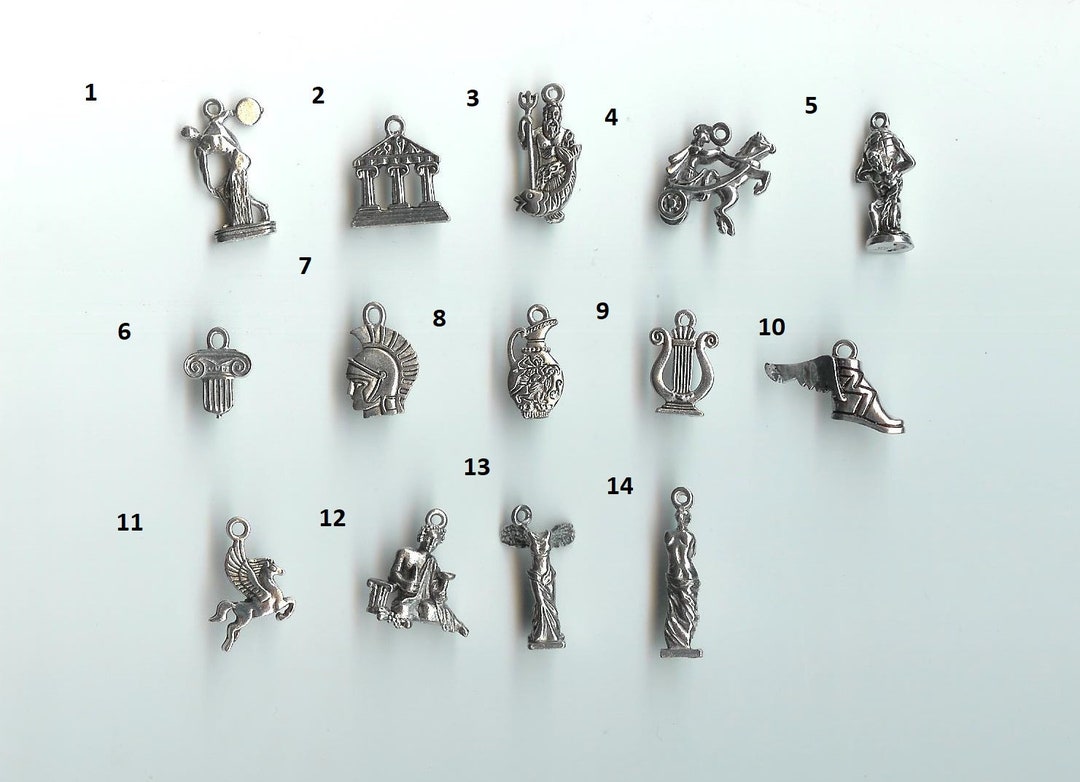 Greece Greek Design Your Own Set Themed Wine Charms W Pouch - Etsy