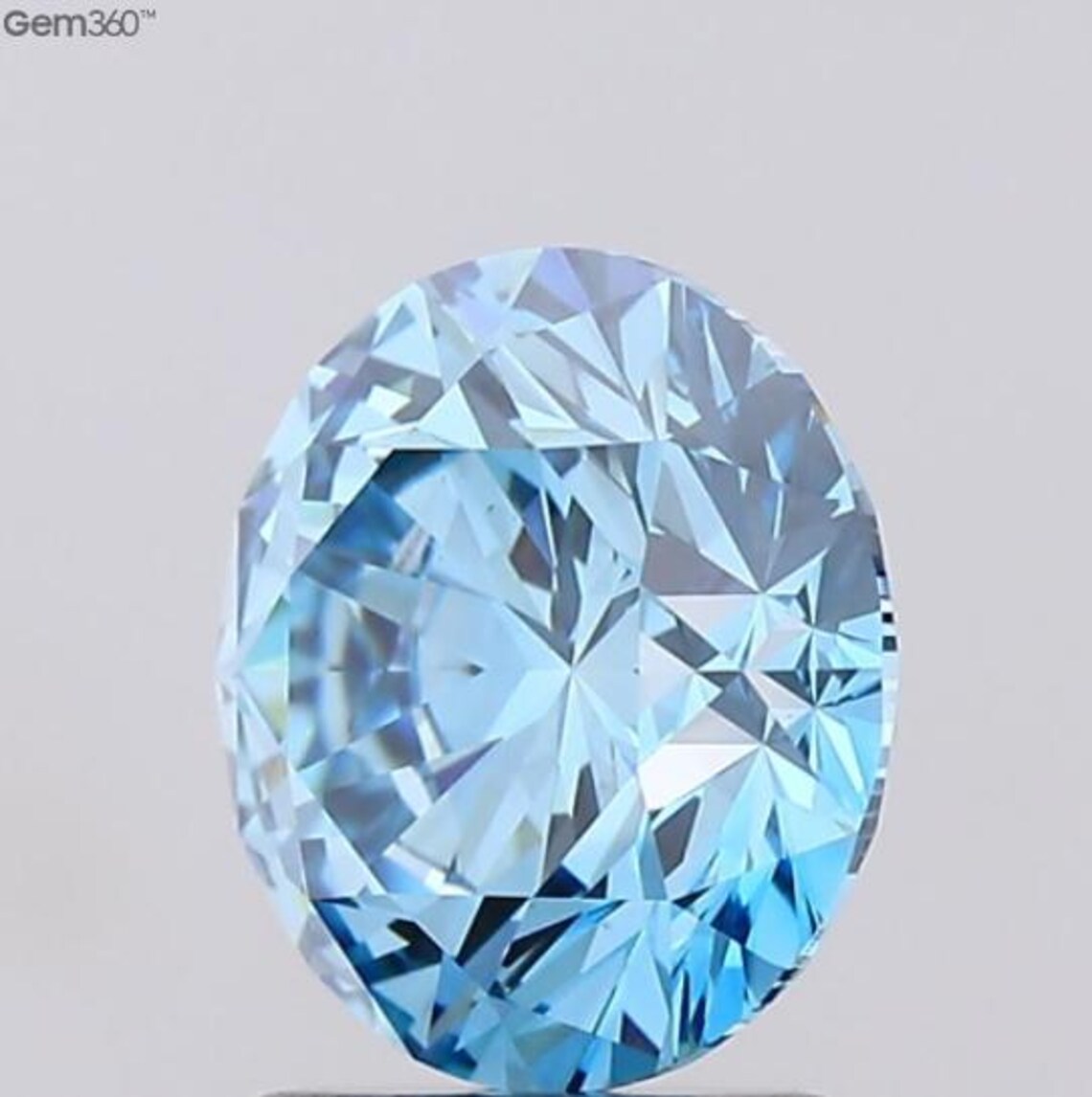 2.05ct Fancy Vivid Blue Round Lab Grown Diamond VS1 IGI Certified Loose ...