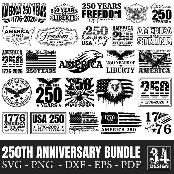 Usa 250 Anniversary Svg - Etsy