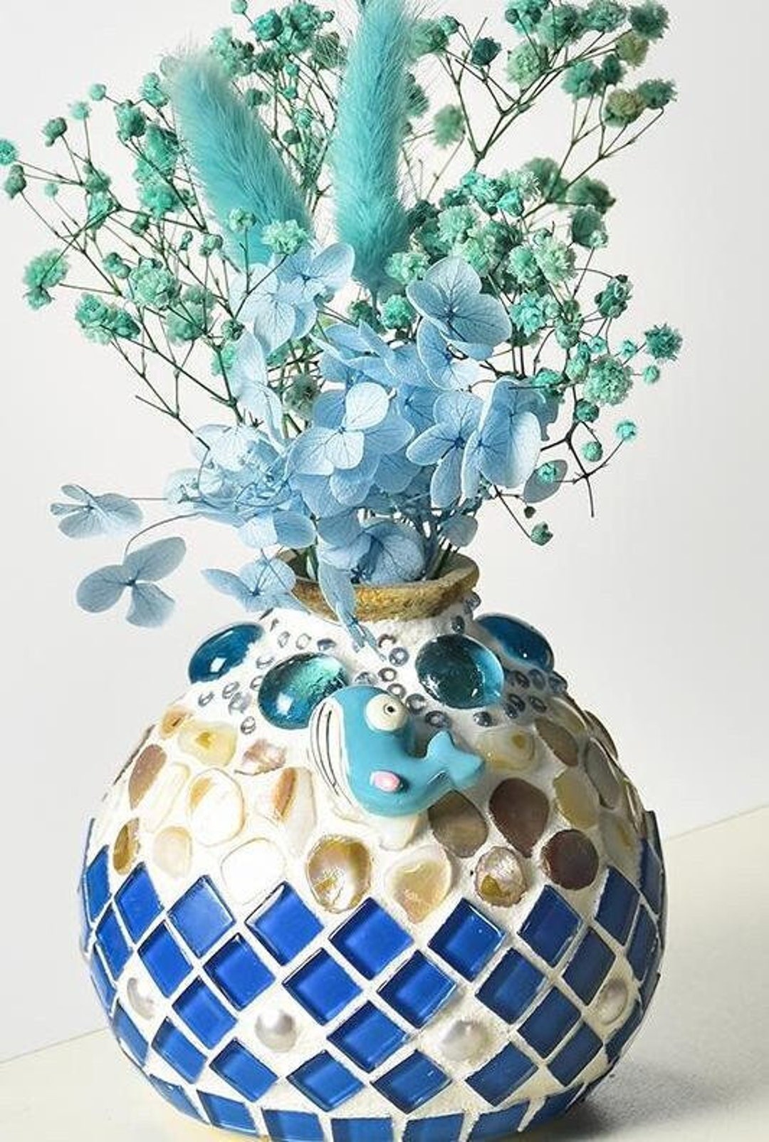 DIY Mosaic Flower Vase Kit: Handmade Craft Material Set - Etsy