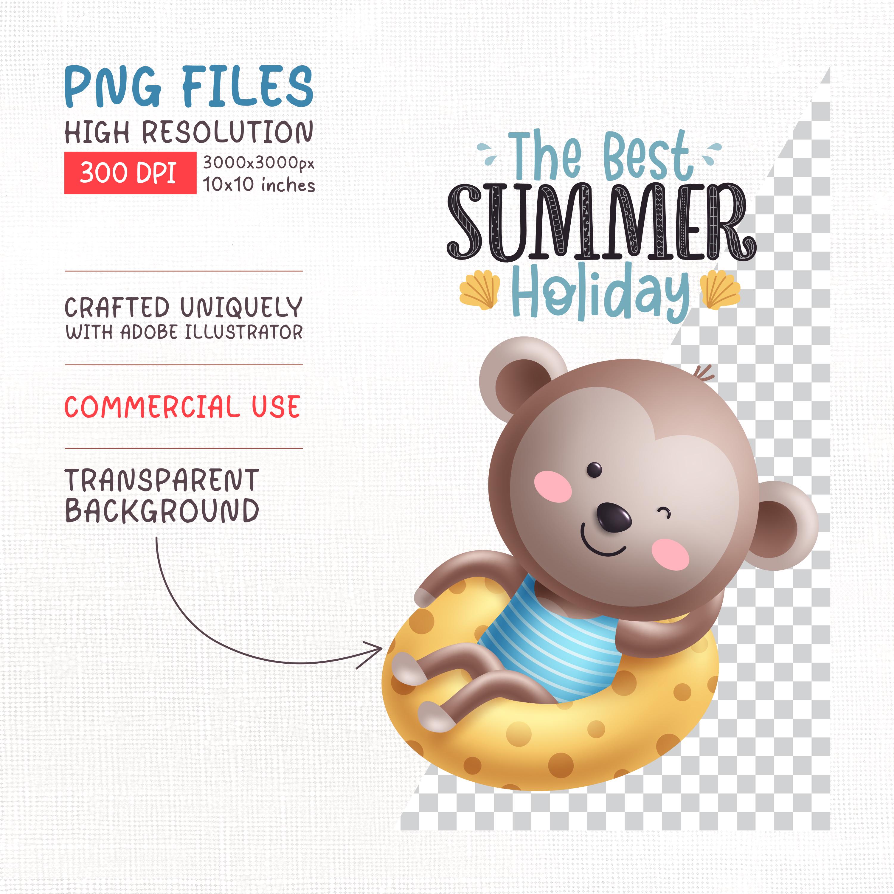 Summer Beach Animals PNG Clipart Illustration, 90+ Animals Characters ...