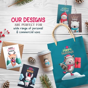 Winter Christmas Animals PNG Clipart, Christmas Characters Clipart ...