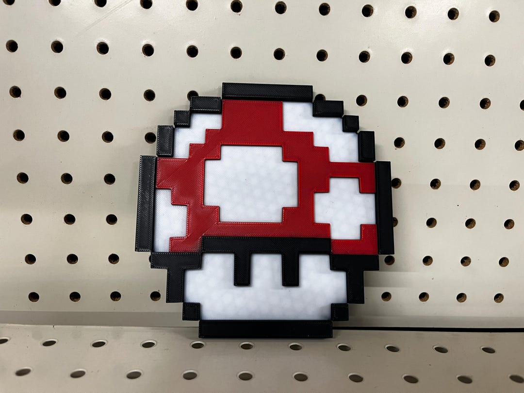 Super Mario Pixel Power Mushroom - Etsy