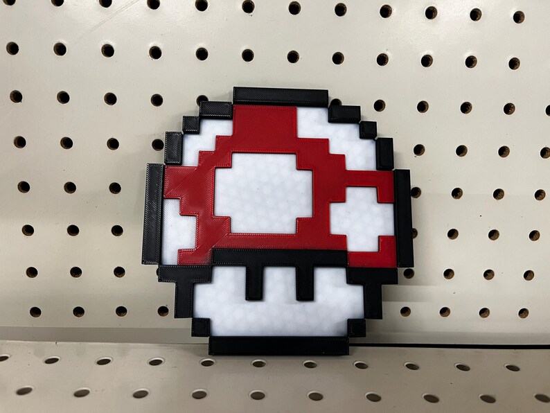 Super Mario Pixel Power Mushroom - Etsy