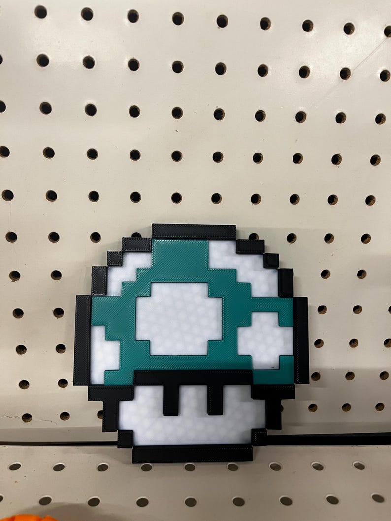 Super Mario Pixel Power Mushroom - Etsy