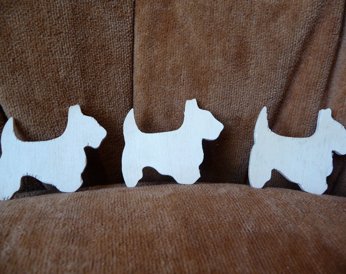 Wood Dog Cut Outs, Wood Scottish Terrier, Wooden Cut Outs, Supplies,art ...