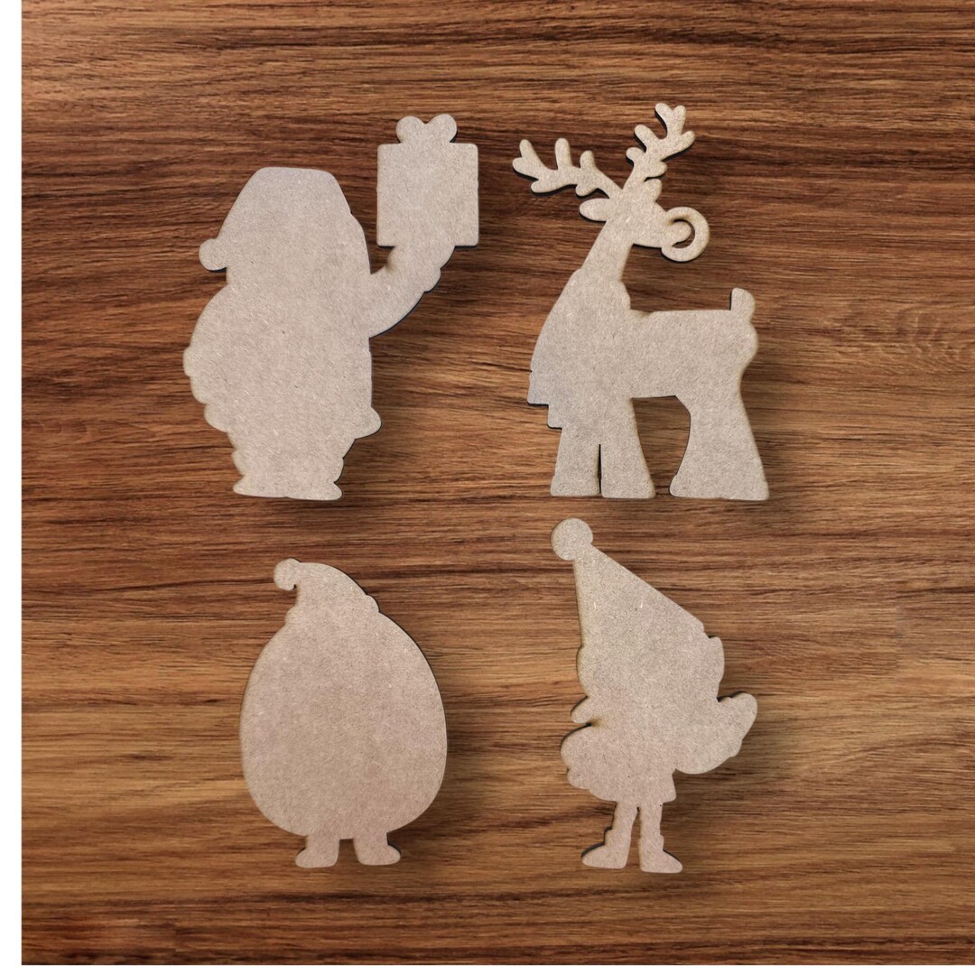 Christmas Characters MDF Wood Cutouts | Coordinates With Chalk Couture ...