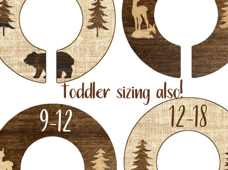 Rustic Bear Nursery Closet Dividers Woodland Nursery Brown | Etsy