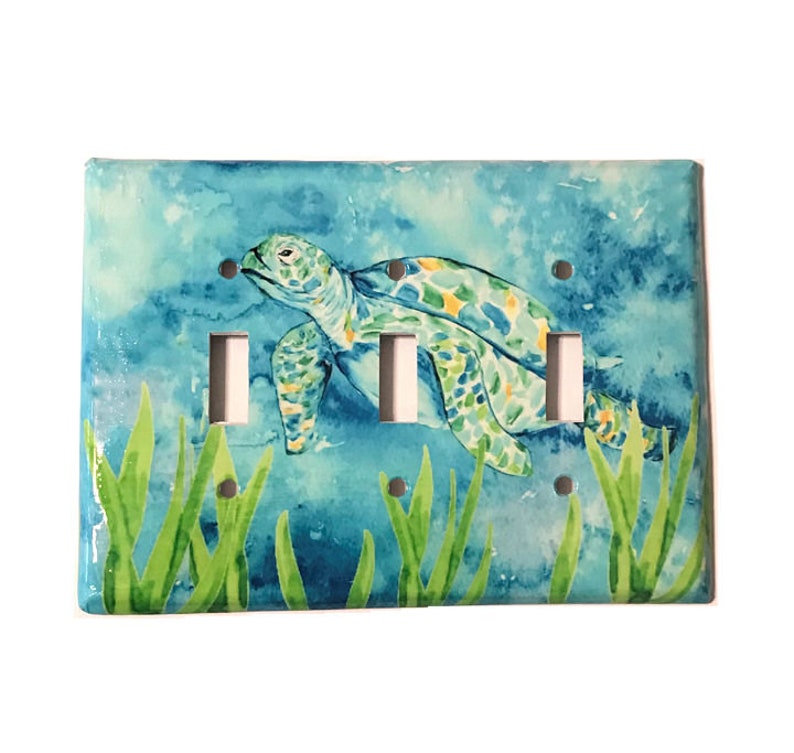 Sea Turtle Light Switch Cover Turtle Switchplate Ocean | Etsy
