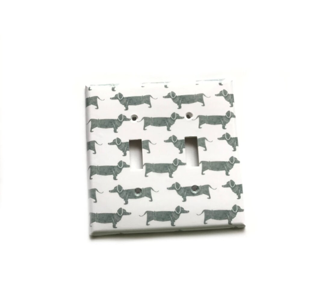 Dog Switchplate Cover, Dog Lover Decor, Dachshund Light Switch, Wiener ...