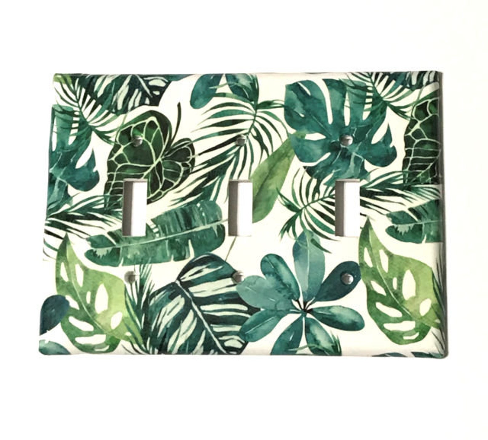 Tropical Plants Switch Cover, Tropic Switchplate, Summer Decor, Rocker ...