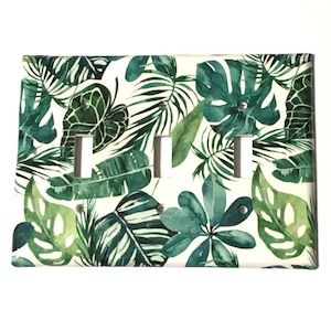 Tropical Plants Switch Cover, Tropic Switchplate, Summer Decor, Rocker ...