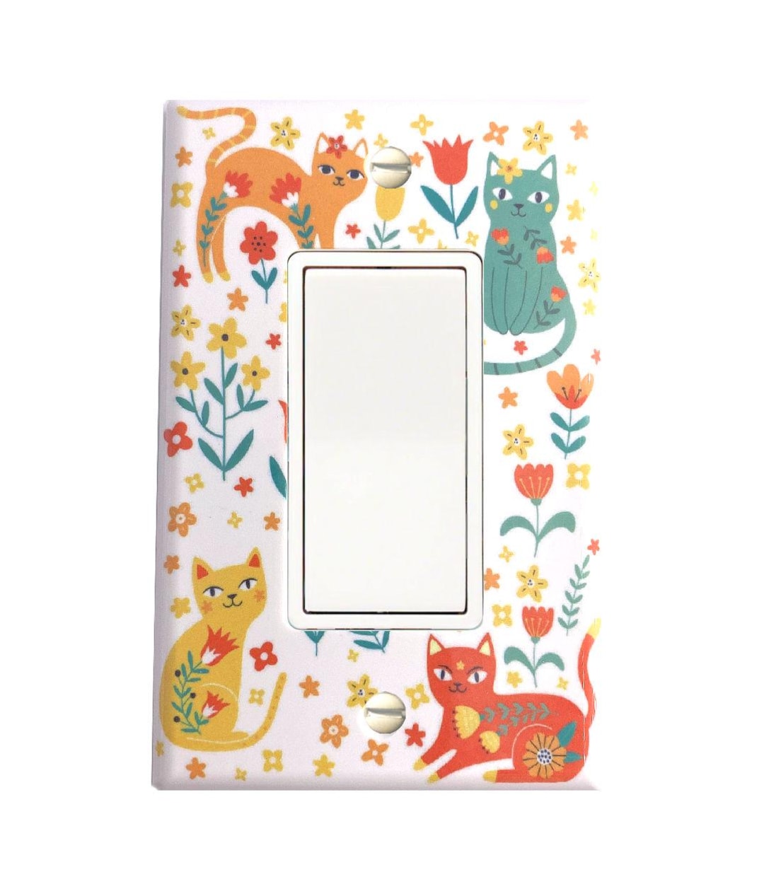 Whimsical Cat Switchcover, Cat Light Switch, Bedroom Decor, Rocker ...