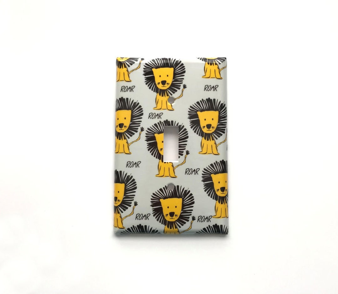 Lion Light Switch Cover Lion Switchplate Wild Animal - Etsy