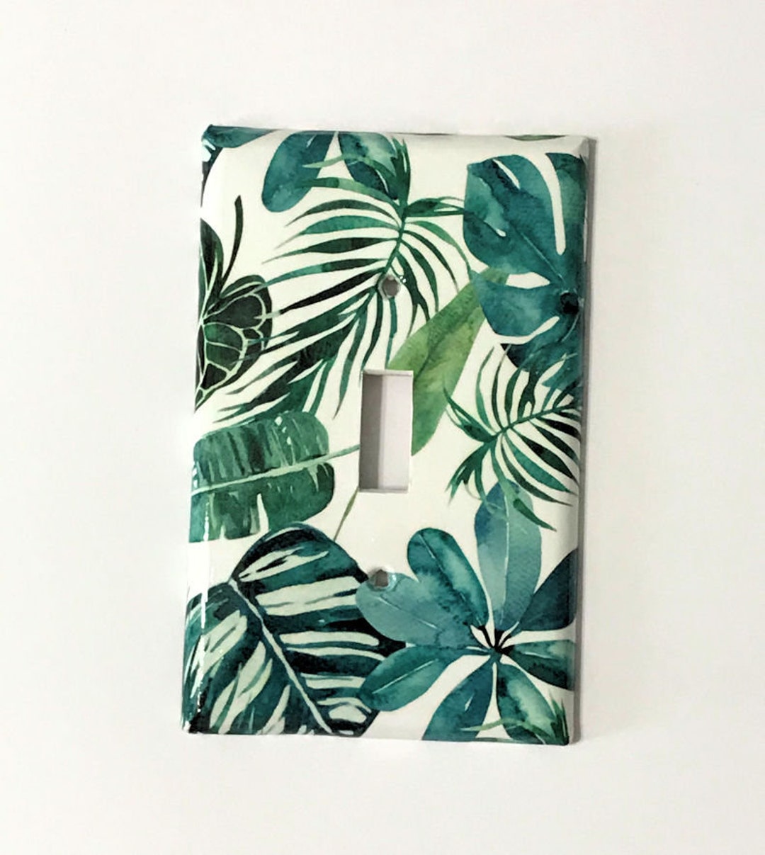 Tropical Plants Switch Cover, Tropic Switchplate, Summer Decor, Rocker ...