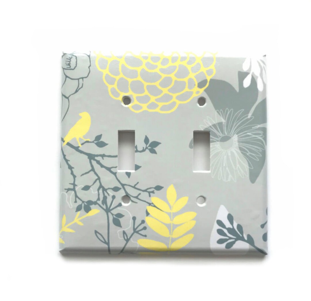 Gray Yellow Switchplate Cover Light Switch Cover Single - Etsy