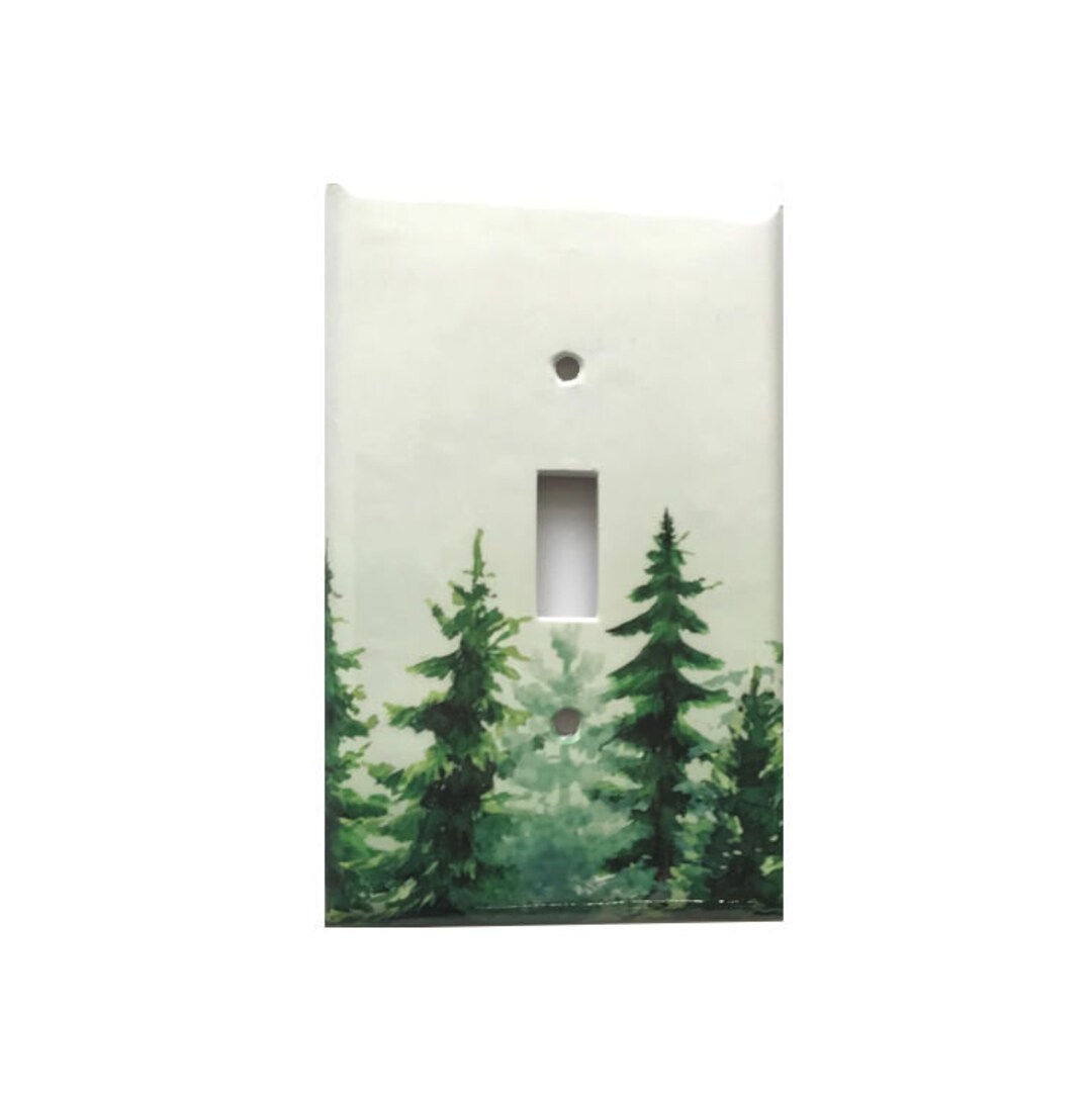 Forest Trees Light Switch Cover, Switchplate Cover Trees, Mountain ...