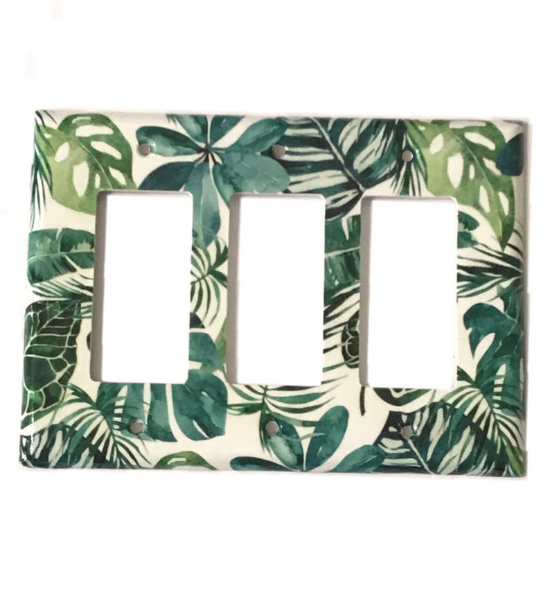 Tropical Plants Switch Cover, Tropic Switchplate, Summer Decor, Rocker ...