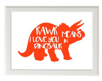 Rawr Means I Love - Etsy