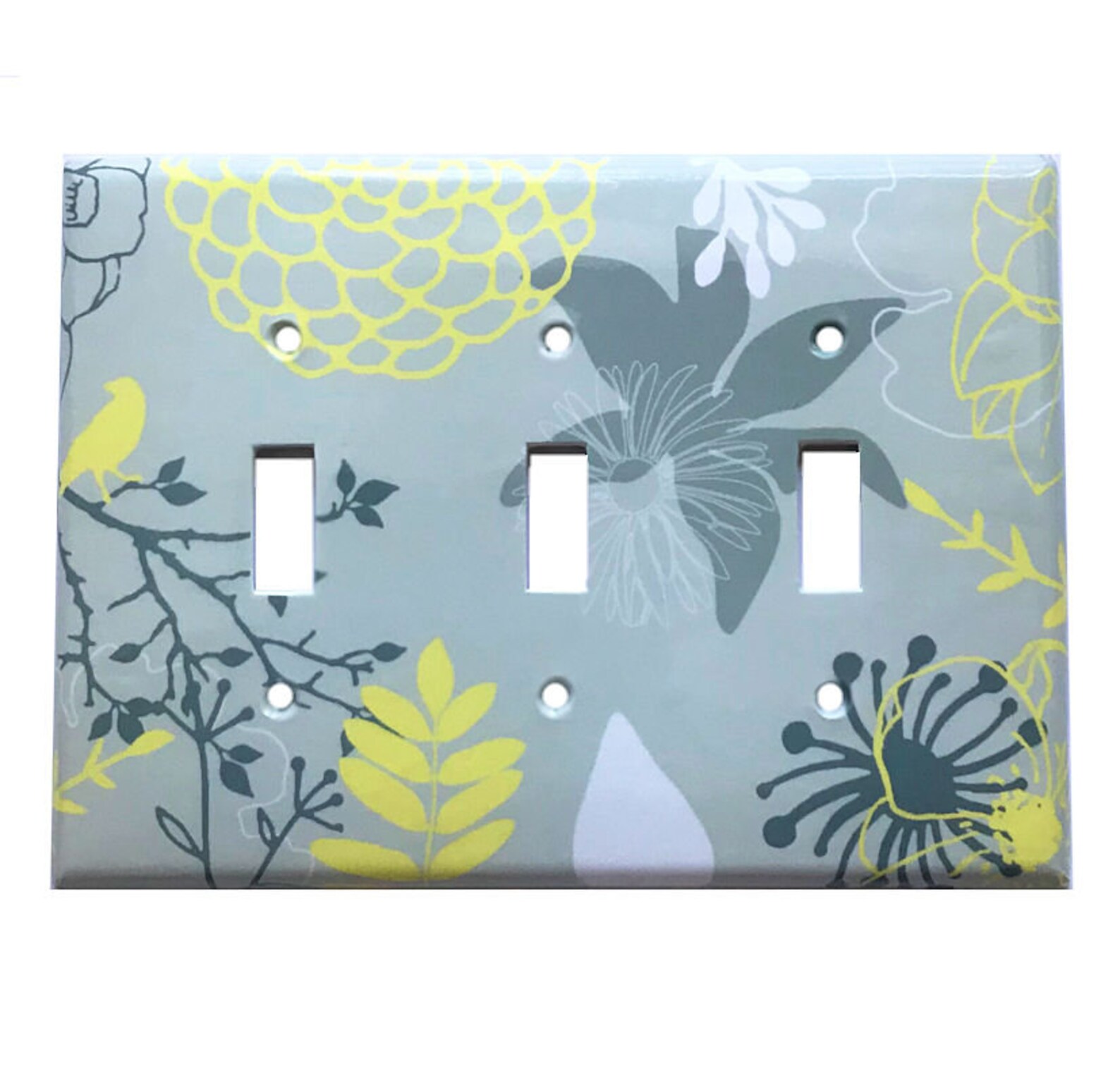 Gray Yellow Switchplate Cover Light Switch Cover Single - Etsy