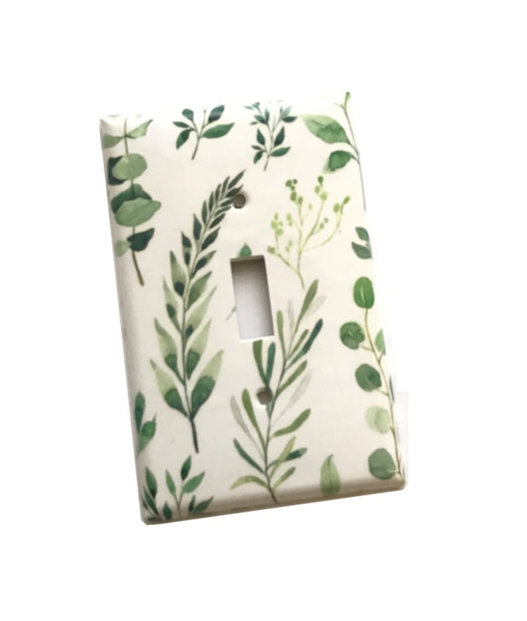 Botanical Light Switch Cover, Switchplate Cover Greenery, Nature Rocker ...