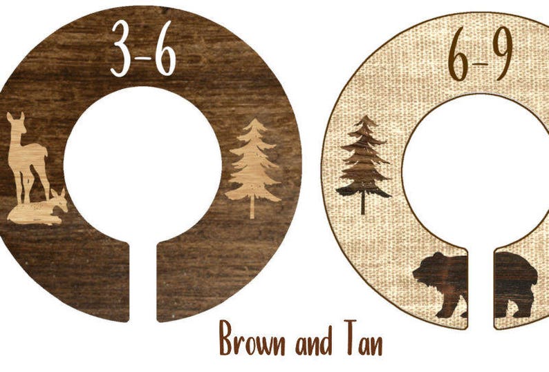 Rustic Bear Nursery Closet Dividers Woodland Nursery Brown | Etsy