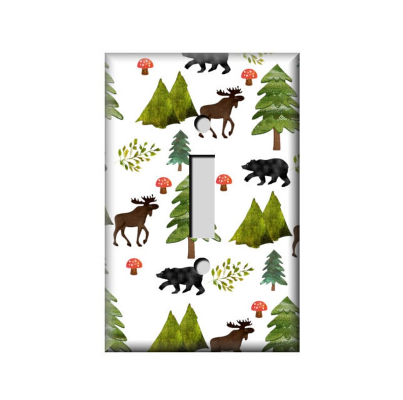 Woodland Animals Switchplate Cover: Adventure Nursery Decor - Etsy