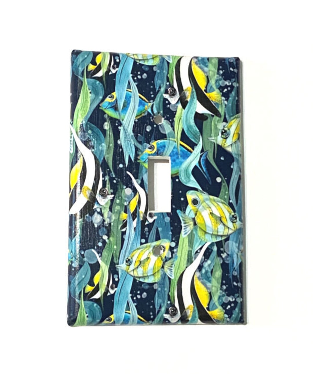 Colorful Fish Light Switch Cover, Fish Switchplate, Triple Switchplate ...