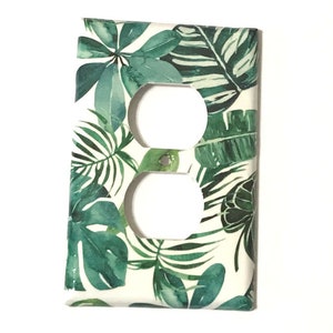 Tropical Plants Switch Cover, Tropic Switchplate, Summer Decor, Rocker ...