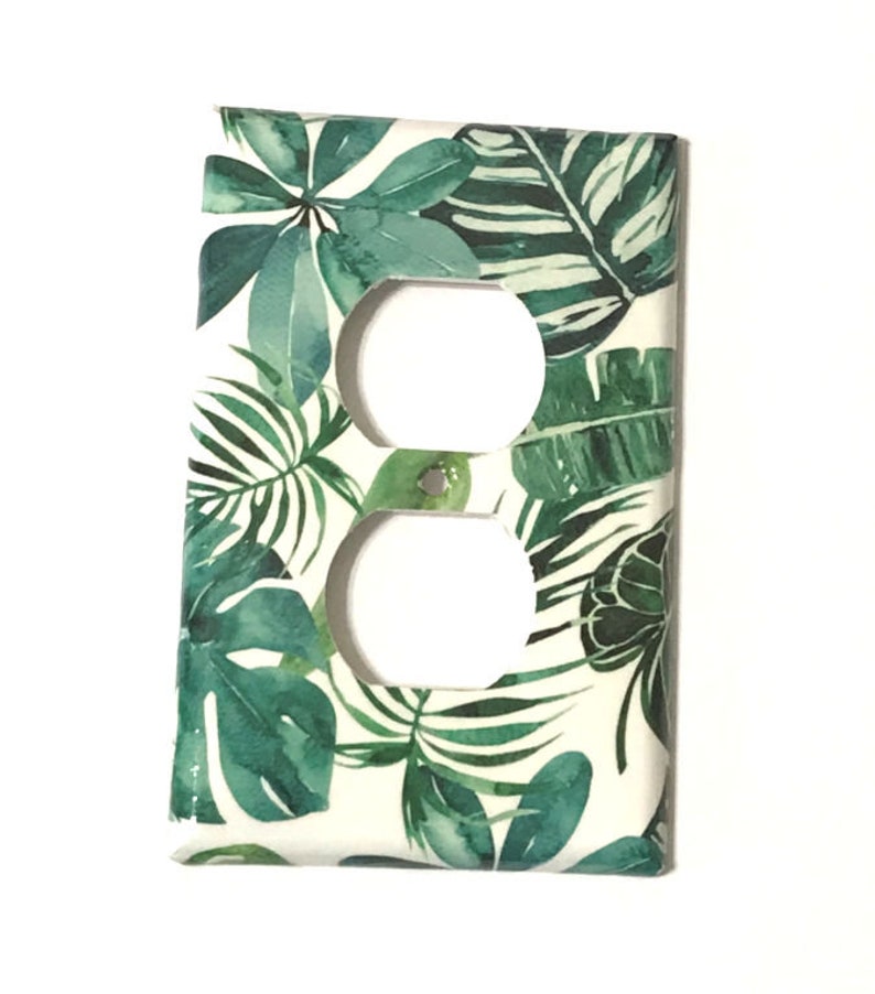 Tropical Plants Switch Cover, Tropic Switchplate, Summer Decor, Rocker ...