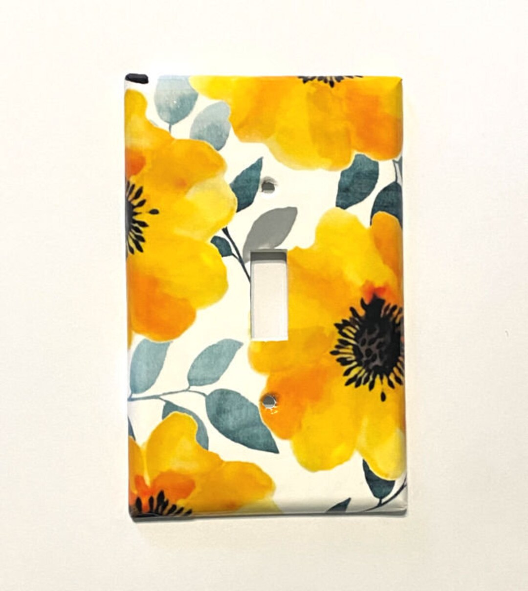 Floral Light Switch Cover, Yellow Flower Nursery Decor - Etsy