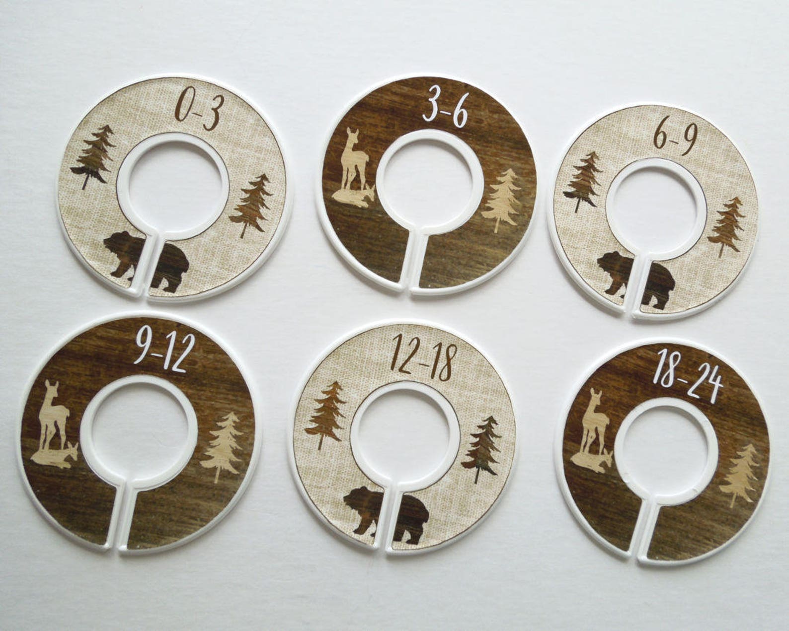 Rustic Bear Nursery Closet Dividers Woodland Nursery Brown | Etsy