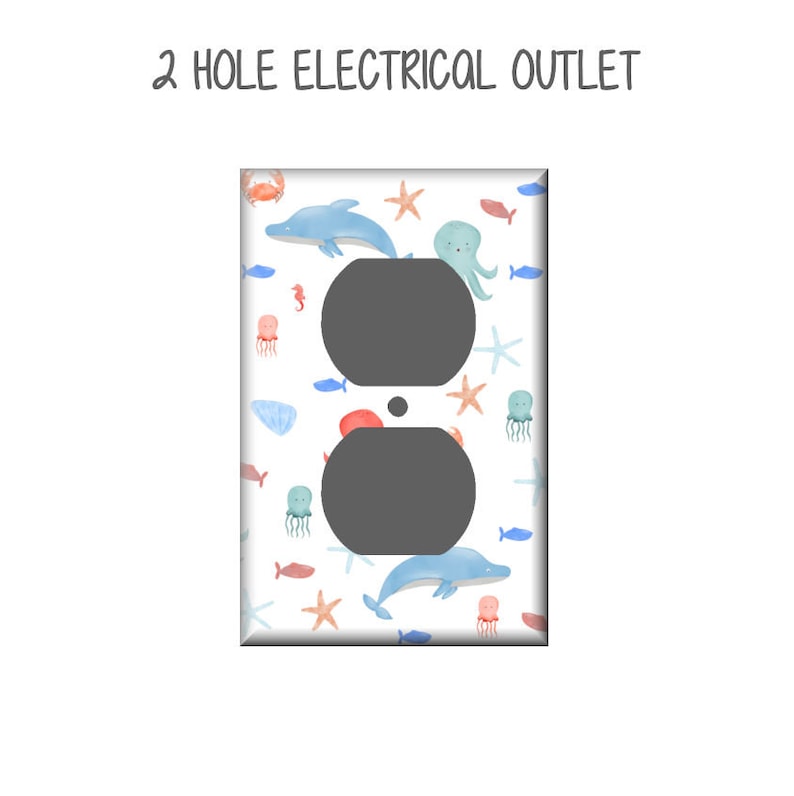 Ocean Animals Switchplate Cover / Blue Coral Ocean / Nautical Decor ...