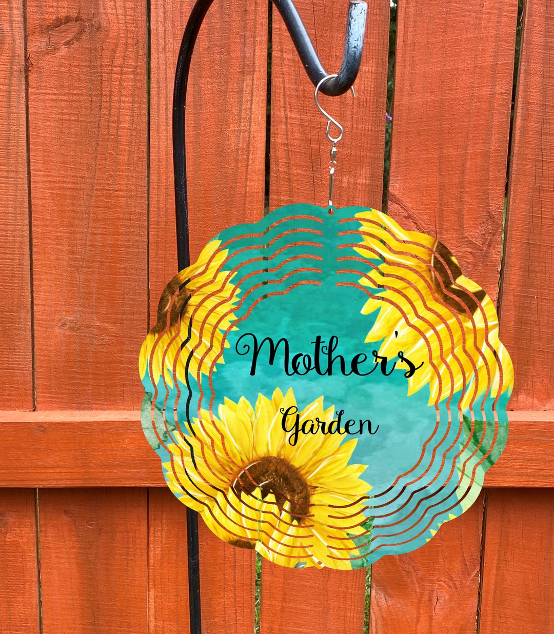 Custom Photo Wind Spinner, Family Keepsake, Sunflower Yard Spinner ...