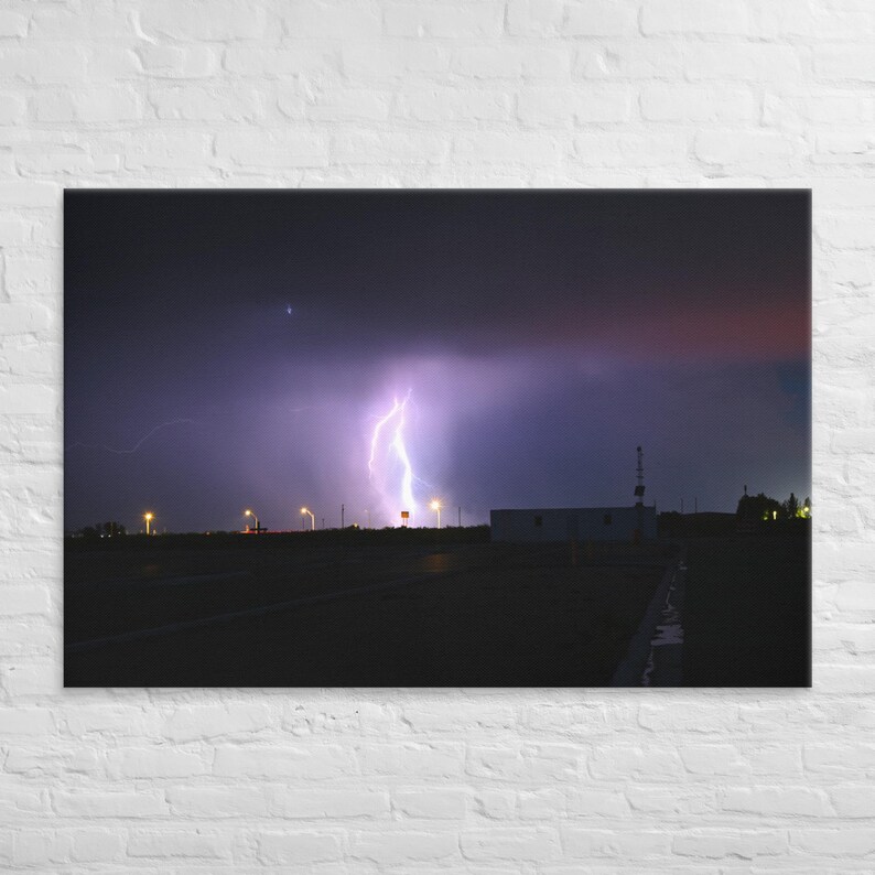Brilliant Bolts of Lightning Strike Canvas - Etsy