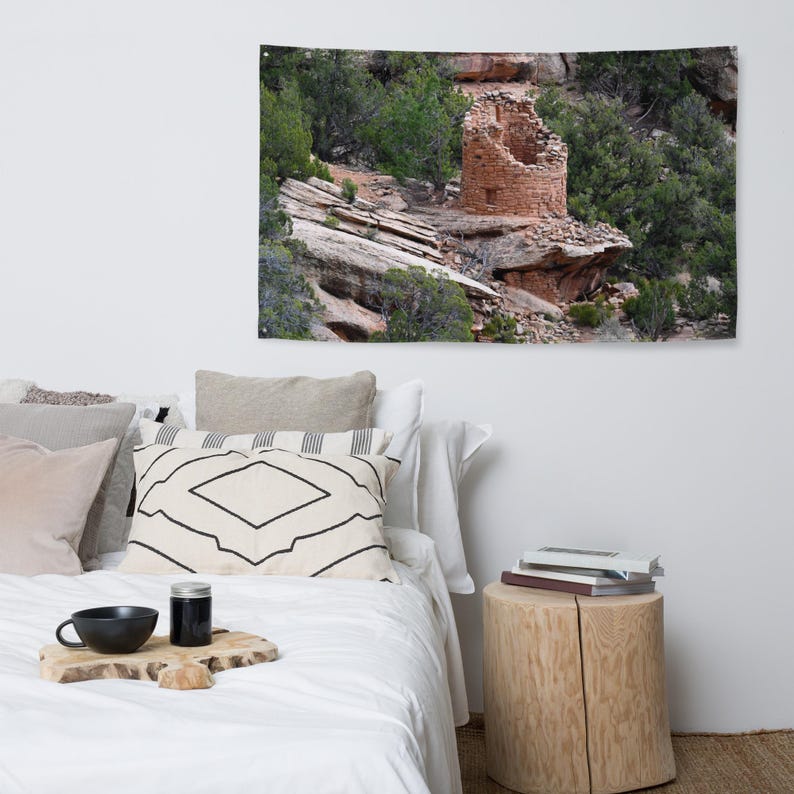 Stunning Painted Hand Pueblo Photo Flag or Tapestry Ancient Native ...