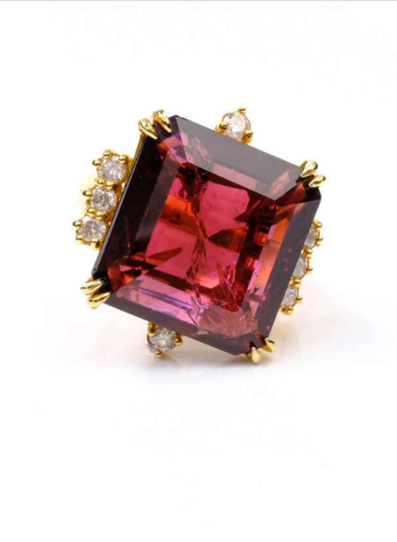 Our Original Tourmaline Crystal 18K Gold Design Ring - Queen's Ring - Etsy