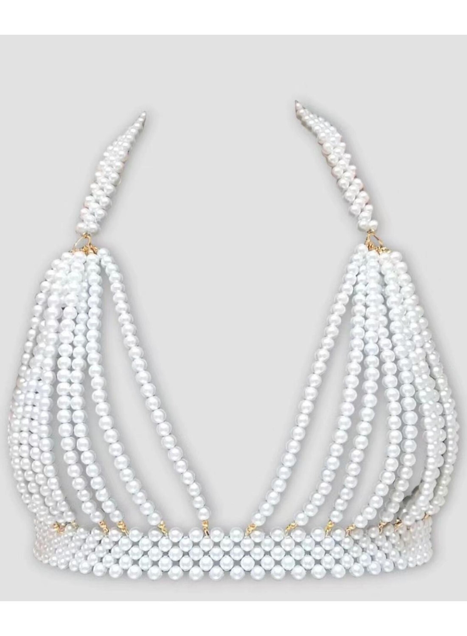 Handmade Pearl Bustier | Goddess Grace - Etsy