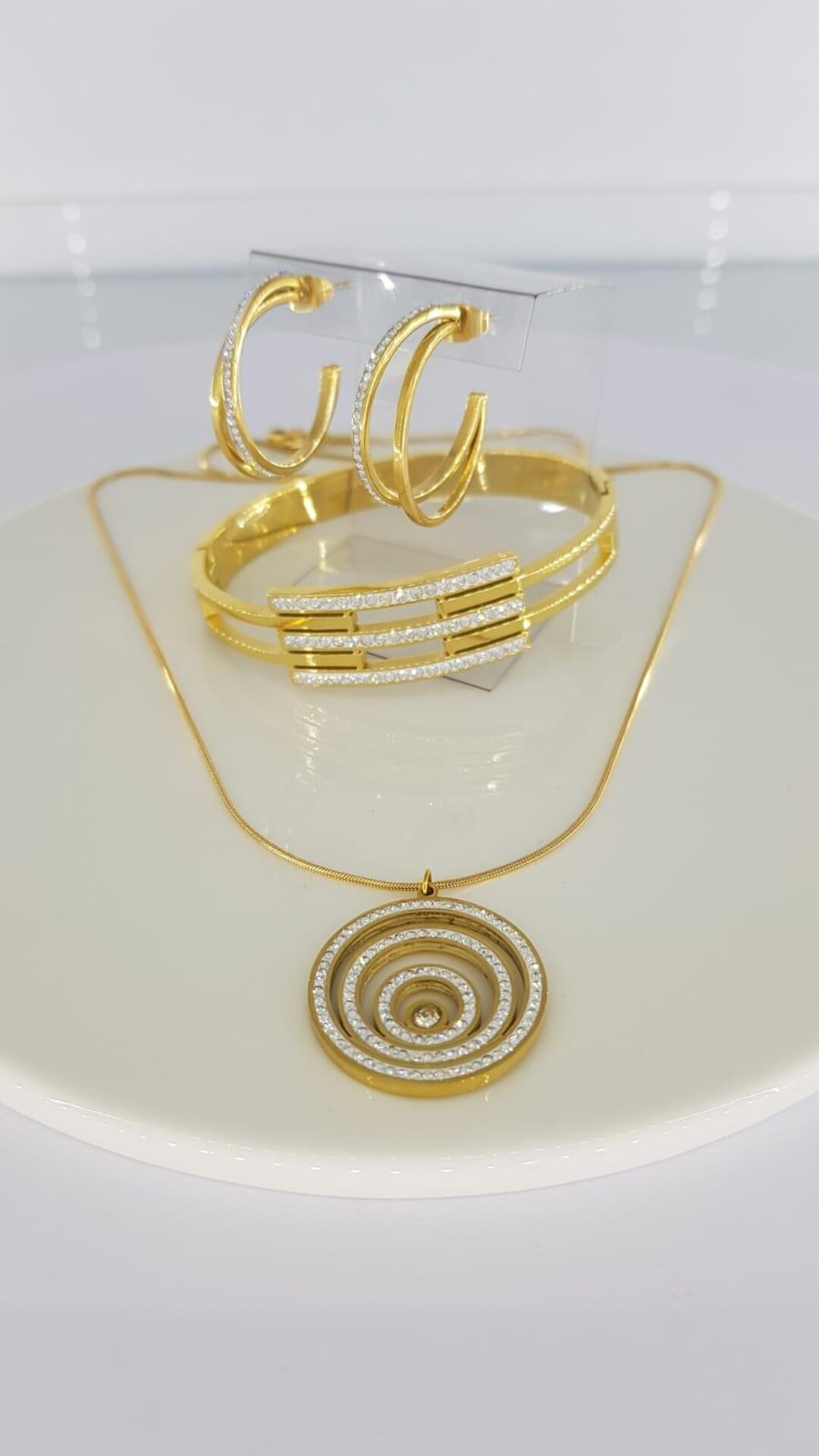 Chain Steel Jewelry Set 316L Stainless Steel - Etsy